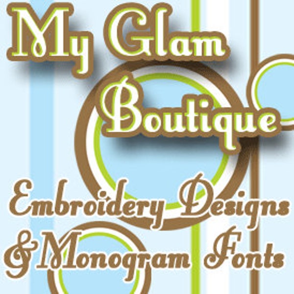 No. 20 Double Applique Monogram Font Embroidery Designs 4x4 INSTANT ...