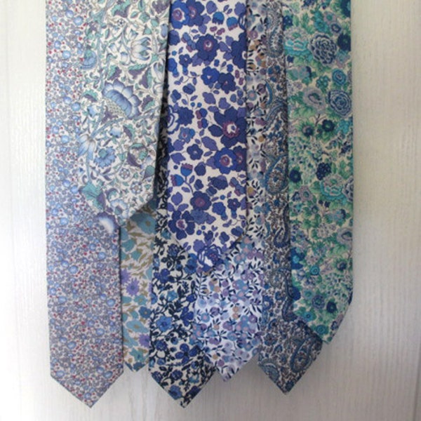 Liberty Print Men's Necktie Made in Poppy & Daisy Floral Necktie in ...