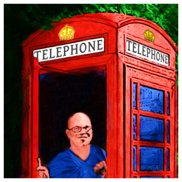 British Phone Booth Sign Art Print Red Telephone Box Sign Poster ...