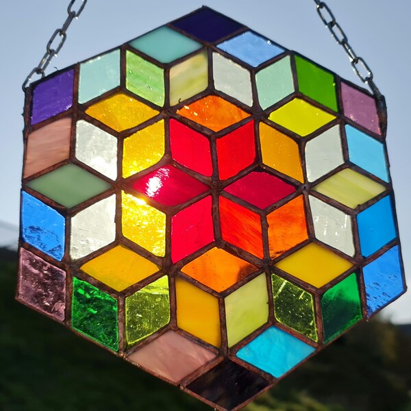 Bluebell Negative Space Stained Glass Suncatcher - Etsy