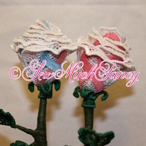 3D Free-standing Lace Rose Design PES, JEF, DST, & VP3 - Etsy