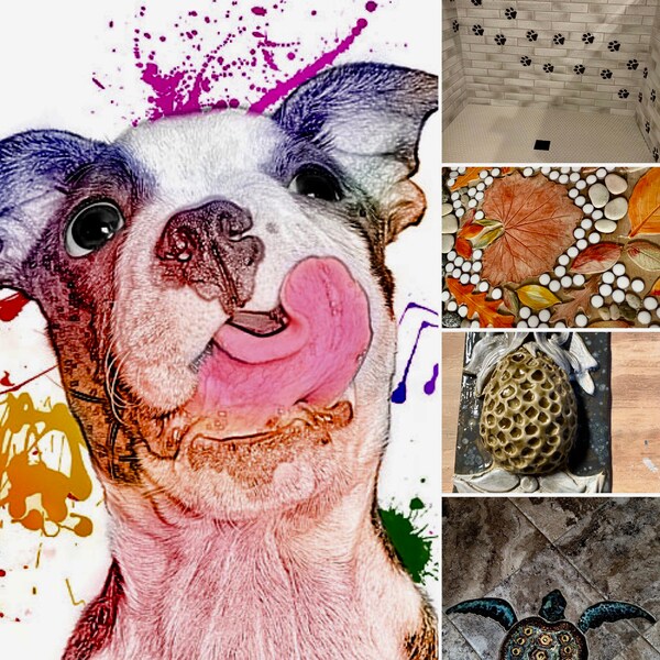 6 Inch Dog Paws Tile - Etsy