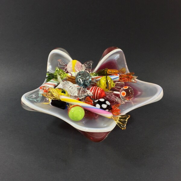 Vintage Hand Blown Blue Teal Murano Glass Vase Mid Century Vase Table ...