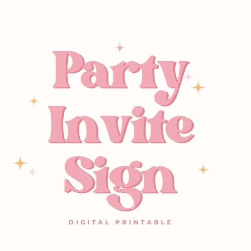 PartyInviteSign - Etsy