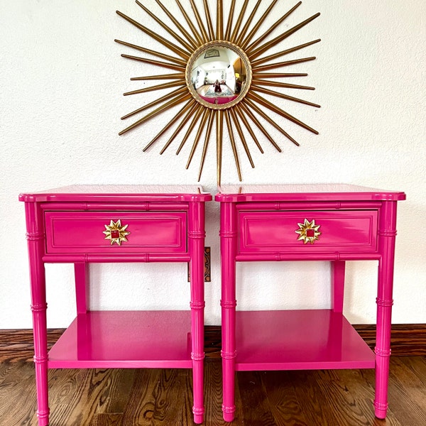 Vintage Hot Pink Hollywood Regency Dresser/buffet/credenza, Storage ...