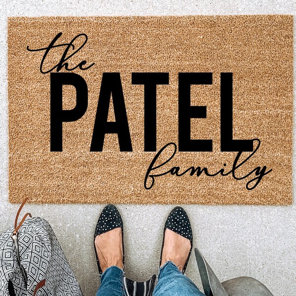 Sign Language, ASL Gift, Personalized Doormat, Custom Door Mat, Last ...