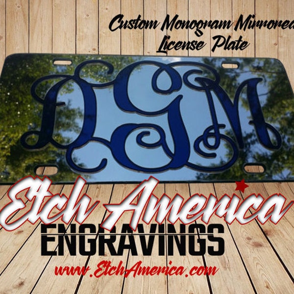 Custom Mirror purple License Plate, Car Tag, Personalized Car Tag ...