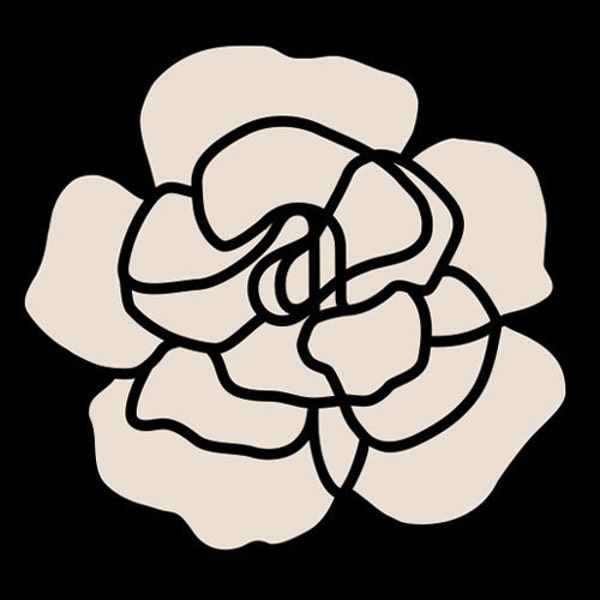 Single Rose Line Drawing, Printable Art, Rose Line Art, Nature Drawing ...