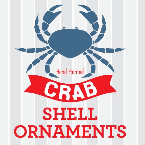 Personalized Crab Shell Ornament With Red Vintage Christmas Truck - Etsy