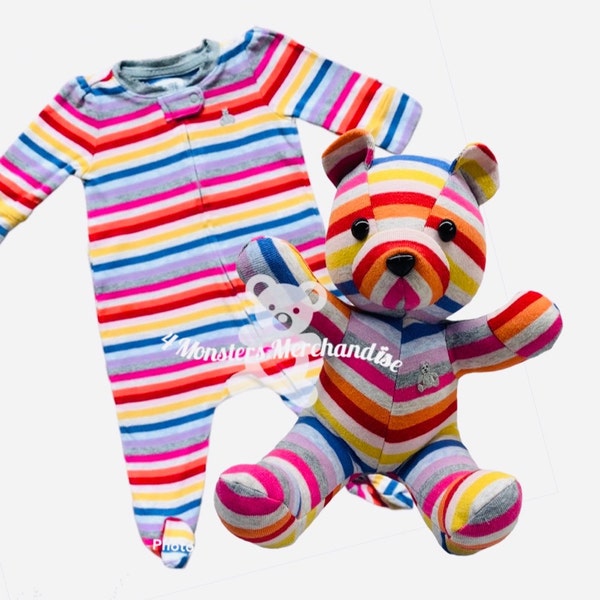 One Sleeper Memory Bear, Keepsake Bear, Memorial/ Personalized Baby ...