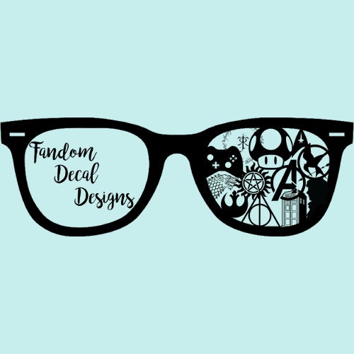 Unique Fandom Vinyl Decals by FandomDecalDesigns on Etsy
