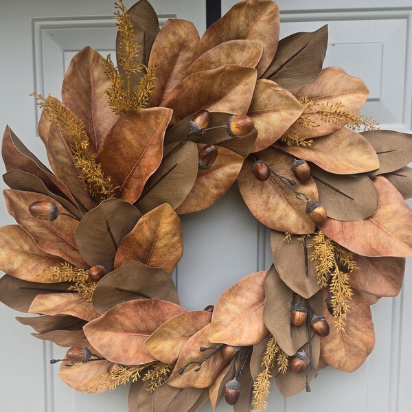 Extra Large Fall Wreath, Decorated Wreath, Neutral Wreath, Door Wreath ...