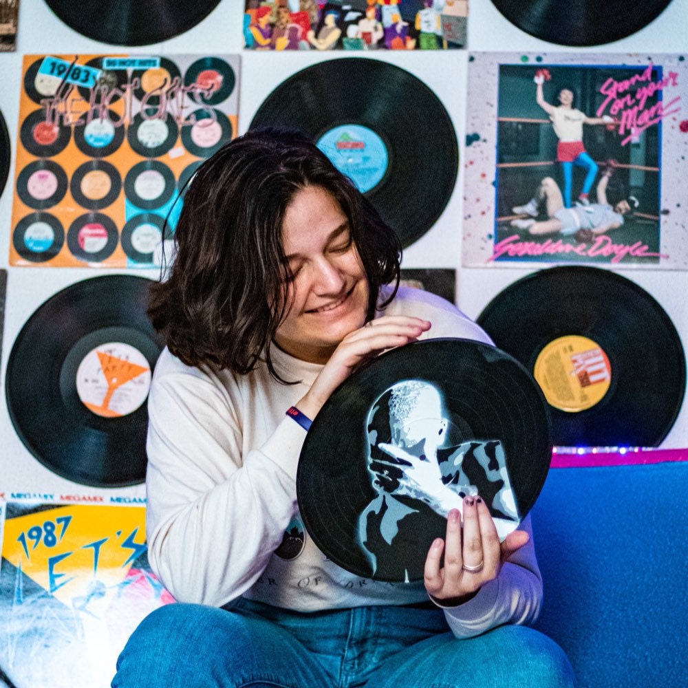 Painting Paul Wesley Vinyl Record Art Spray Paint etna.com.pe