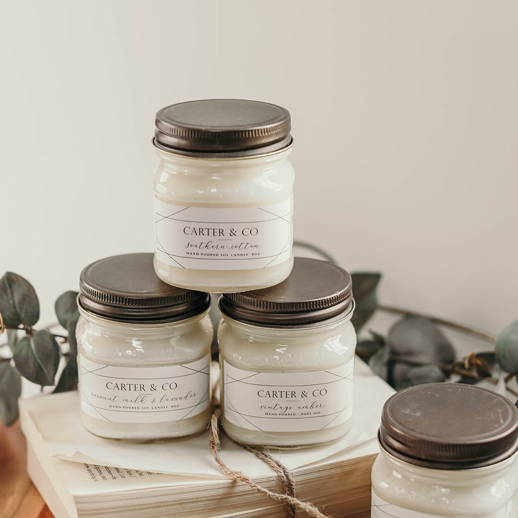 Hand-poured Soy Candles by CarterCoCandles on Etsy