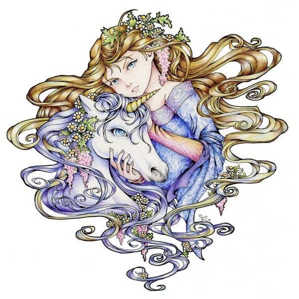 Thetis, Goddess Art Print Greek Mythology Hippocamp Sea Nymph Giclée ...