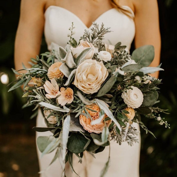 Wood Flower Bouquet, Sola Wood Flower Centerpiece, Home Decor, Zinnia ...