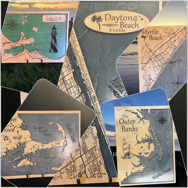 Laser Engraved Lake Map Lake Hope Wall Art - Etsy