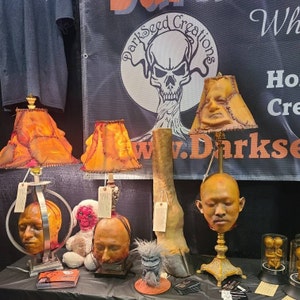 Gein Style Human Skin Lamp Shades Scary Skin Lamps - Etsy