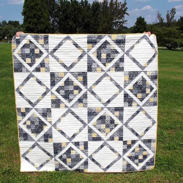 Diamond Cascade Modern Quilt Pattern - Etsy