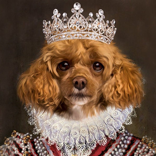 Custom Human Portrait, Royal Woman Portrait, Christmas Woman Gift Mom ...