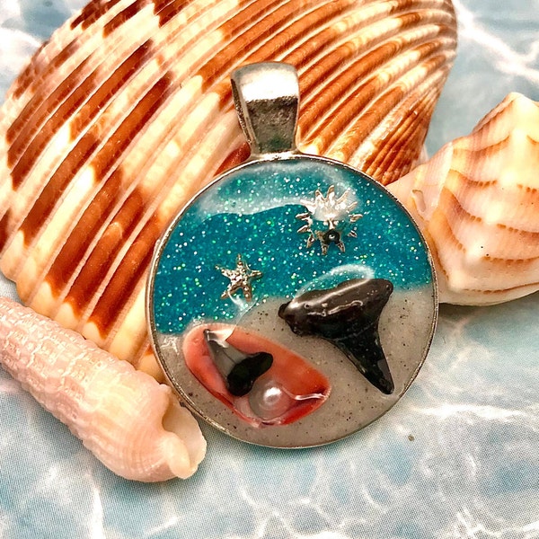 SOLD Ocean-themed Necklace & Earring Set - Etsy