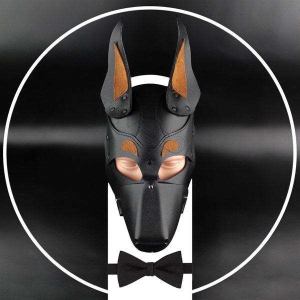 Leather Mouse Mask, Leather Party Mask, Mouse Ears - Etsy