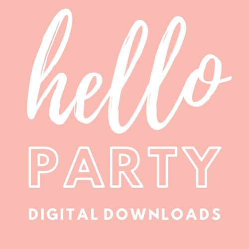 Hello Party People by hellopartydownloads on Etsy