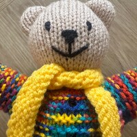 Hand Knitted Teddy Bear - Etsy UK