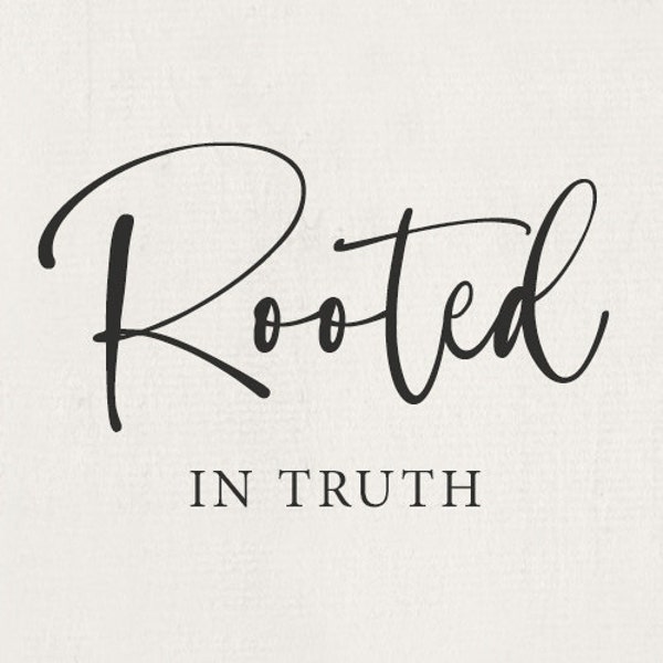 Rooted and Grounded, Bible Verse Wall Art, Scripture Art Print ...