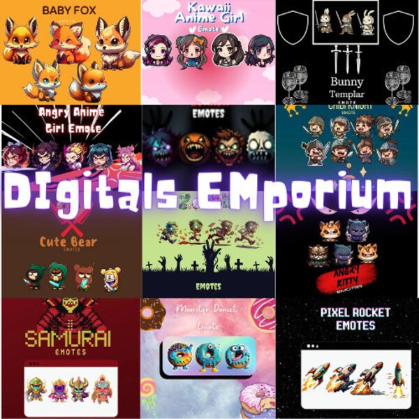 Cute Space Wolf Emote Collection Twitch & Discord, Channel Points ...