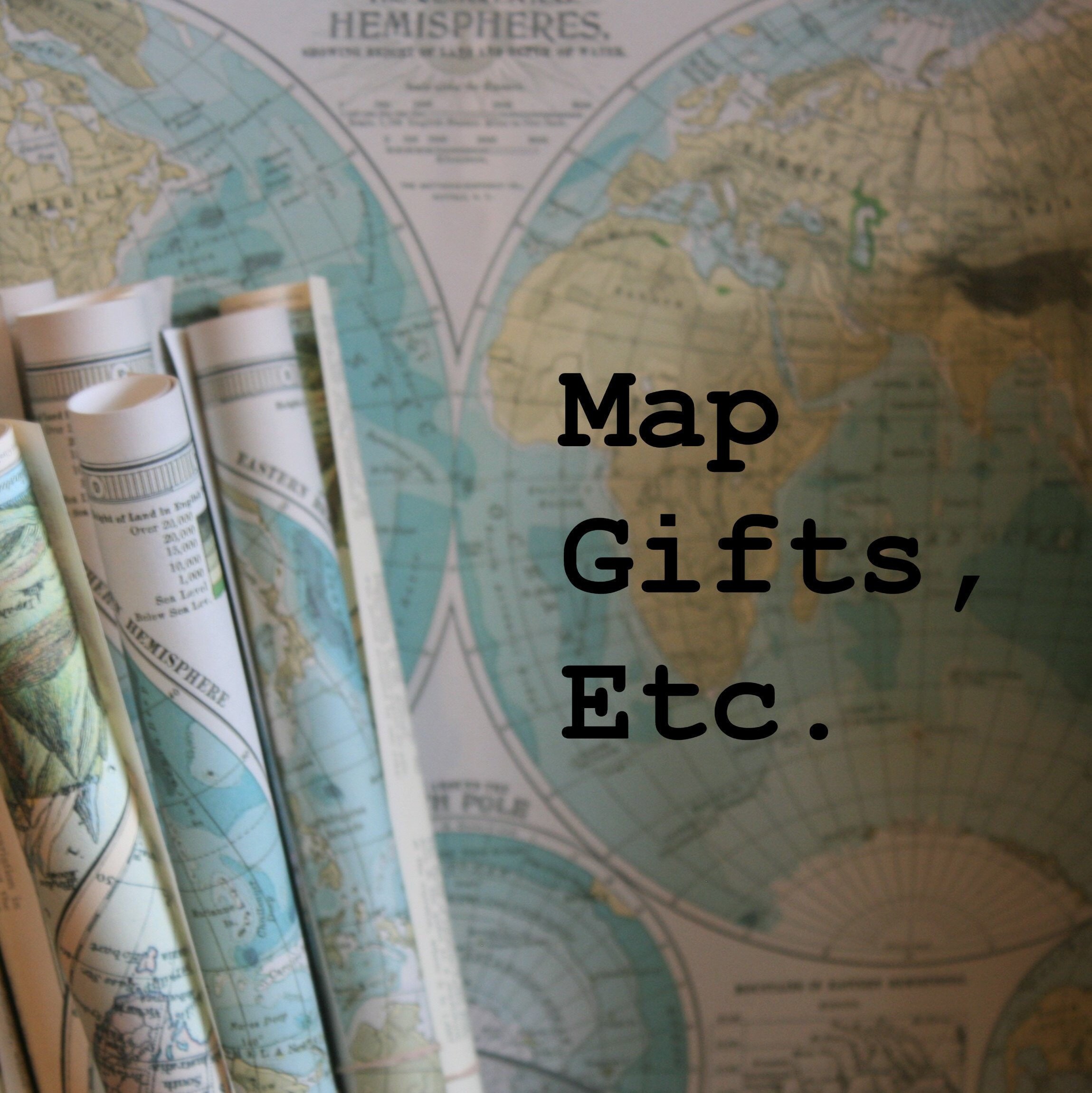 Custom-made Map Gifts Handcrafted Keepsakes by MapGiftsEtc