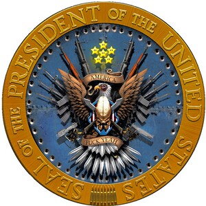 Poster the Dubya george W. Bush on a Shark Epic American President Art ...