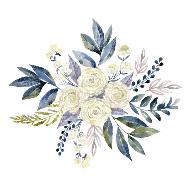 Watercolor Tropical Crests, Frames, Clipart, Flowers, Protea, Orchid ...