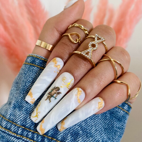 Michael Myers Halloween Press on Nails Glue on Nails Long Nails Stick ...