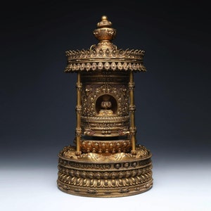 Vintage Tibetan Gao Prayer Box Hexagonal Design With Coral and ...
