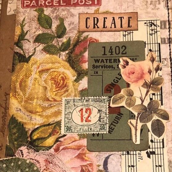 Papercraft Collage Birds Set of 4 Blue Junk Journal Spring for Paper ...