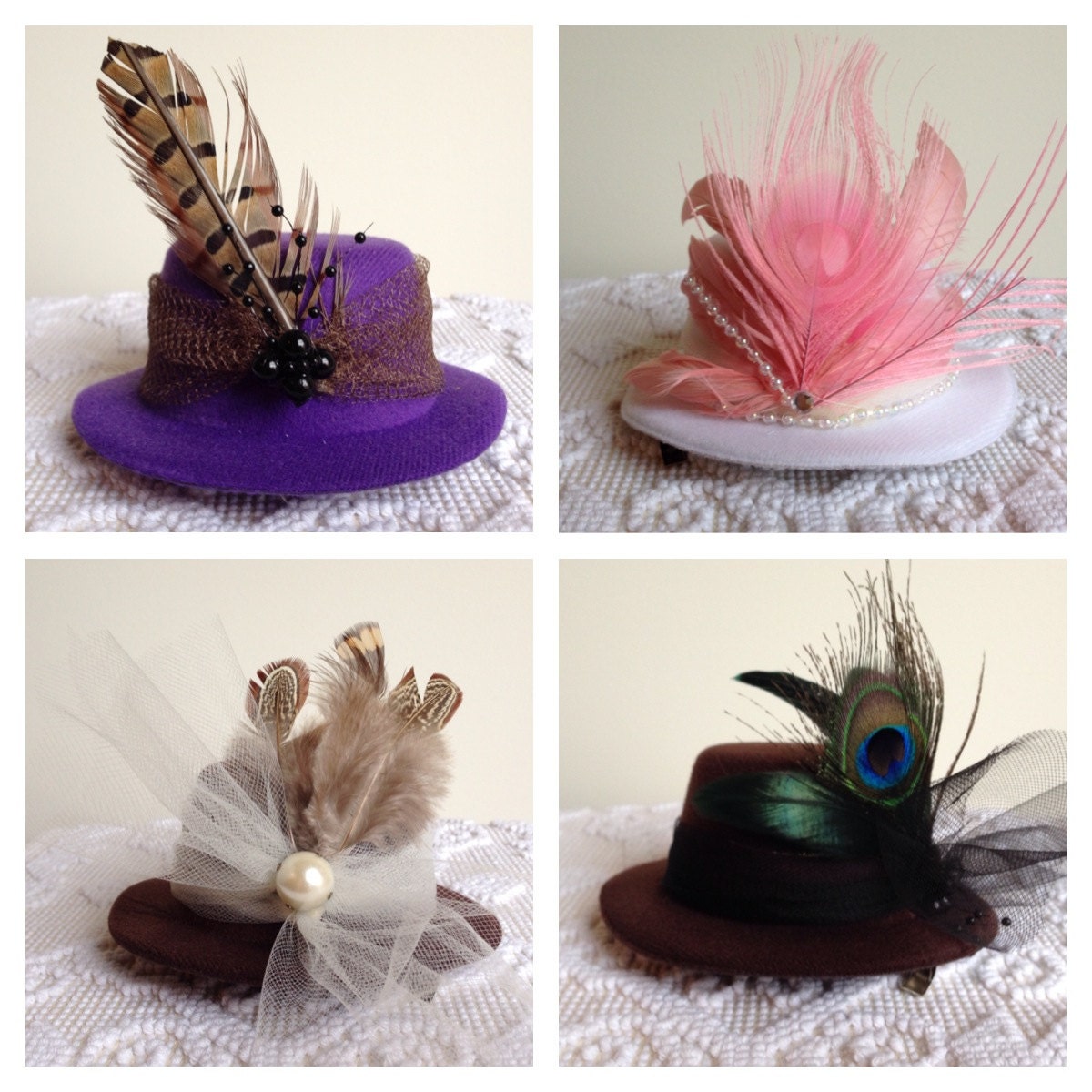 RoyalTeaHats - Fascinator-style, Vintage Inspired, Mini Tea Party Hats ...