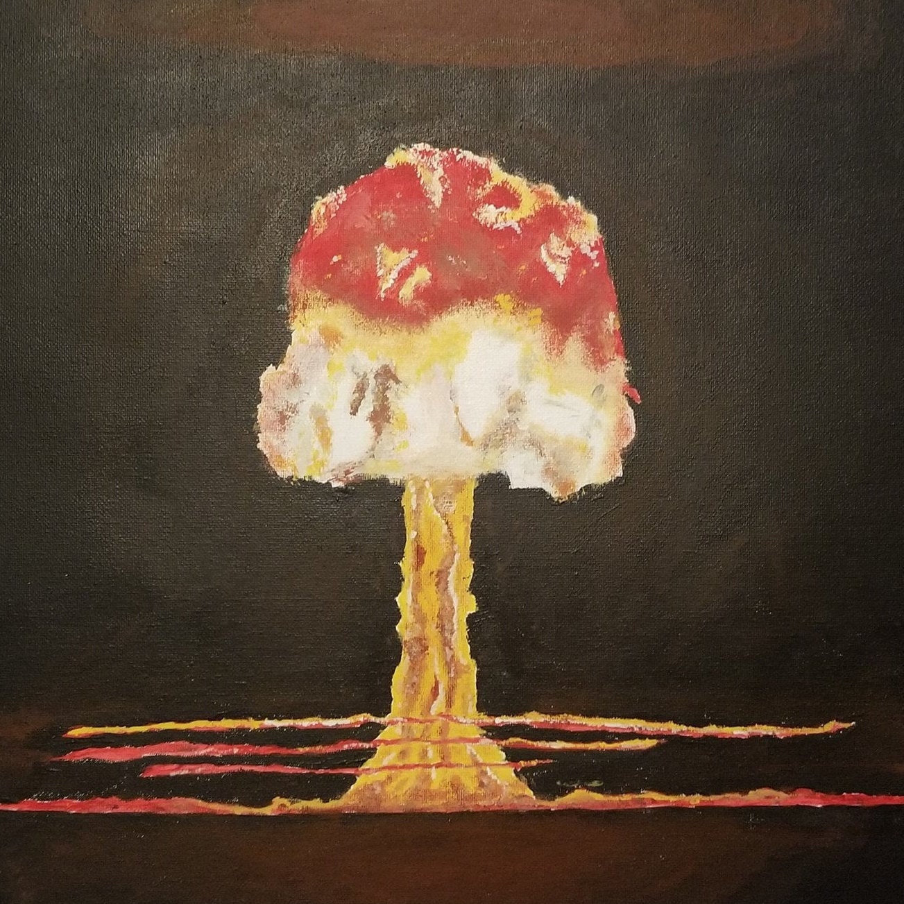 Art & Collectibles Original Atomic Bomb Painting #1 Micro Bomb Painting ...