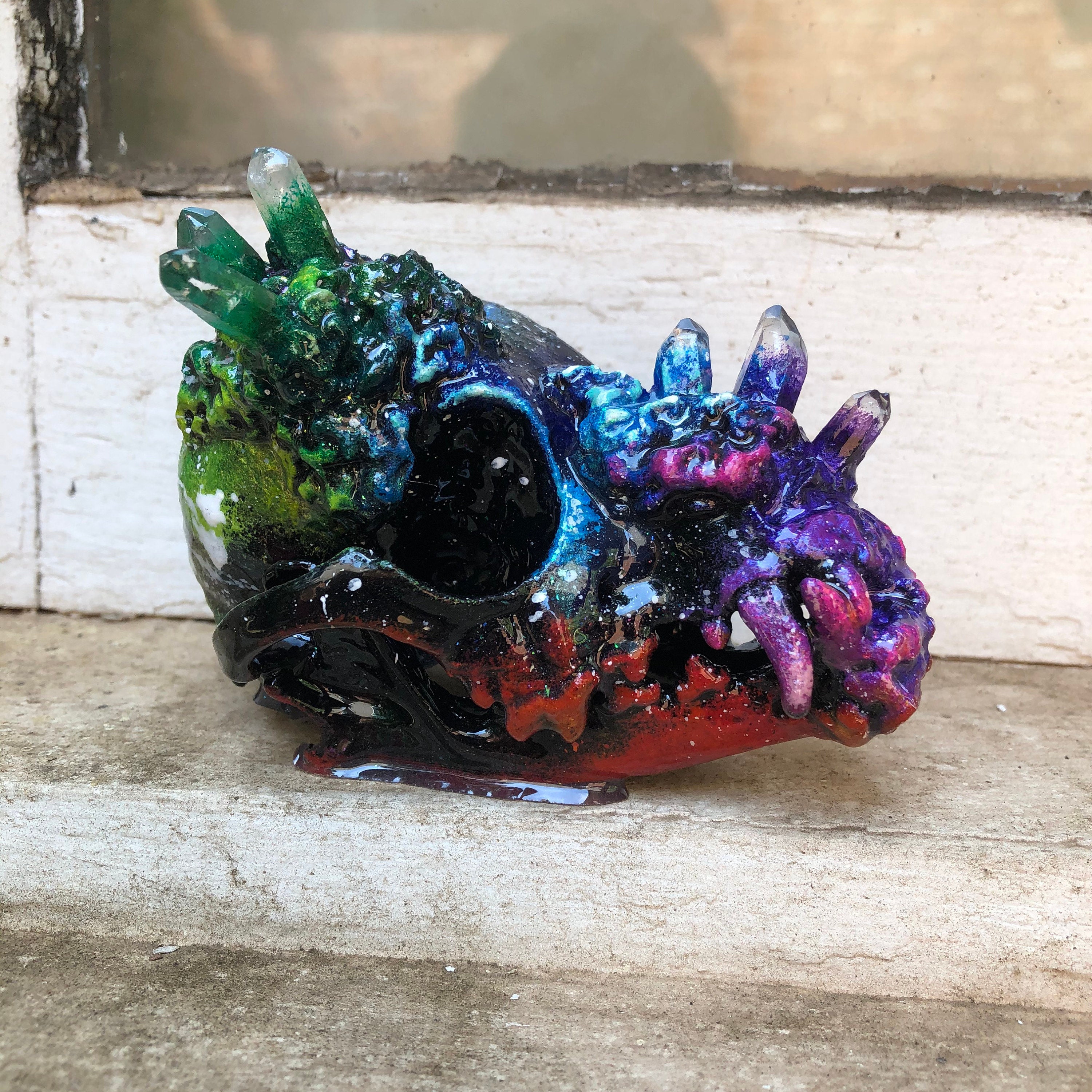 Royal Nebula Pyrite Galaxy Goat Skull Taxidermy & Curiosities Home ...