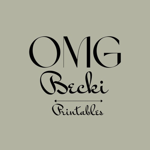OMGBeckiPrintables - Etsy