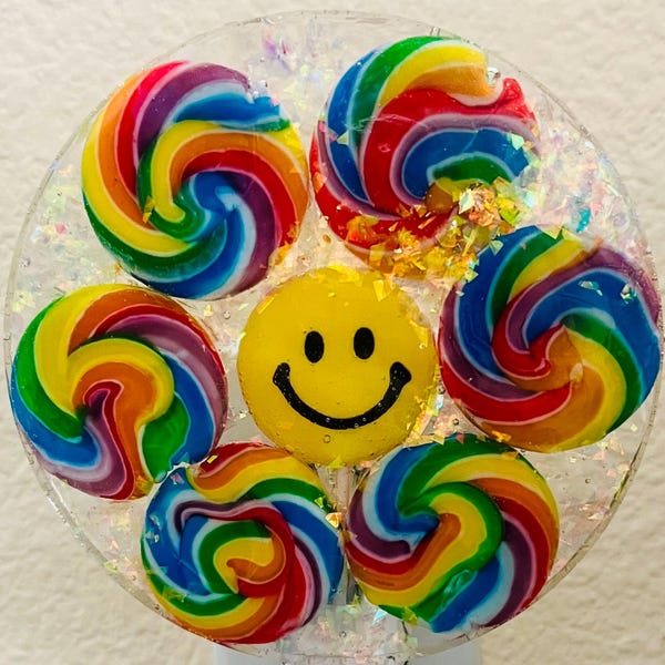 Rainbow Plexiglass Wall Art Blob Artwork 24x24 Inch Colorful Art on ...