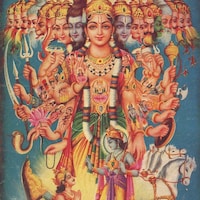Buy Mahakali ... Large Vintage Indian Hindu Devotional Poster Print ...