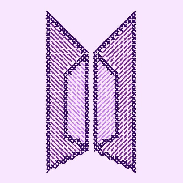 BTS Logo Photocard Cross Stitch Pattern PDF Instant Download - Etsy