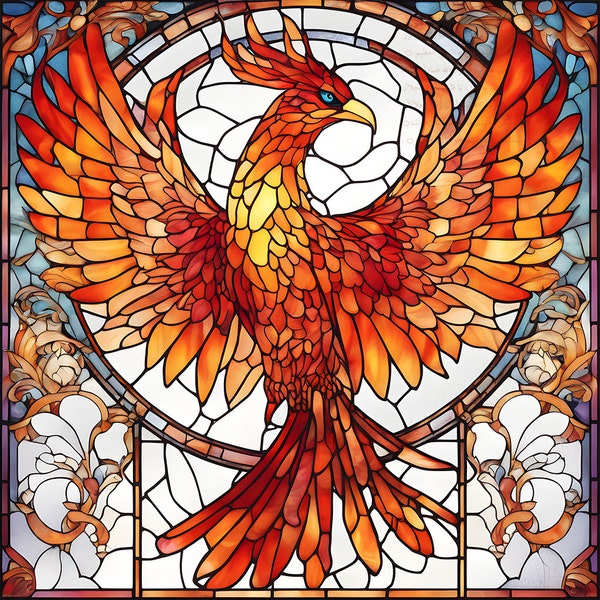 Wave and Sun Stained Glass Template, Stained Glass Pattern, JPG Format ...