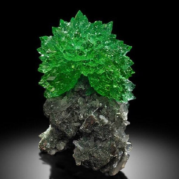 Natrolite Green on MM Quartz Super Rare Natural Mineral Specimen DK197 ...