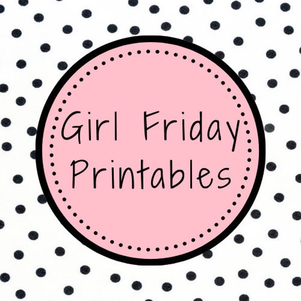 GirlFridayPrintables - Etsy