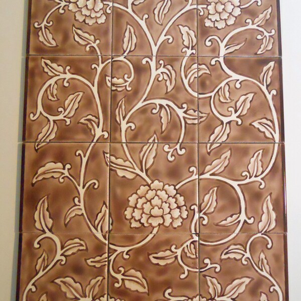 Ceramic Tile Address Numbers / Scroll Pattern - Etsy