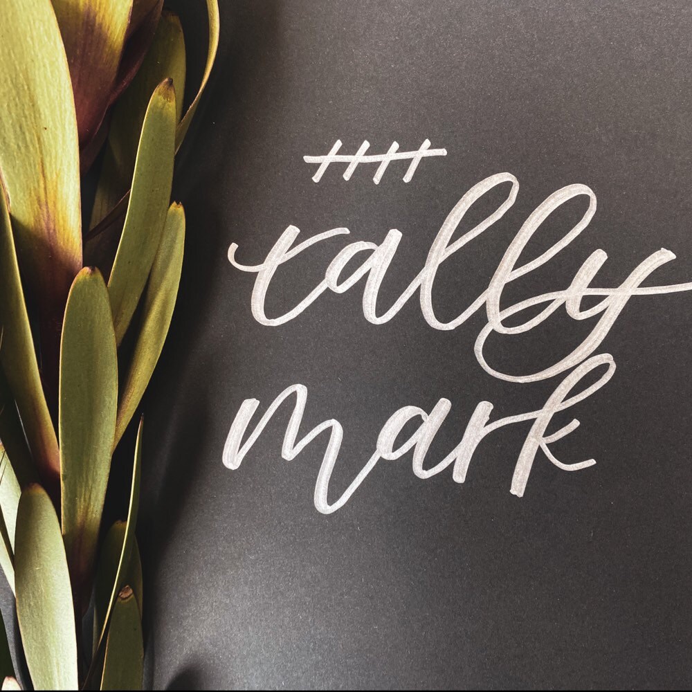 Tally Mark Calligraphy by TallyMarkCalligraphy on Etsy