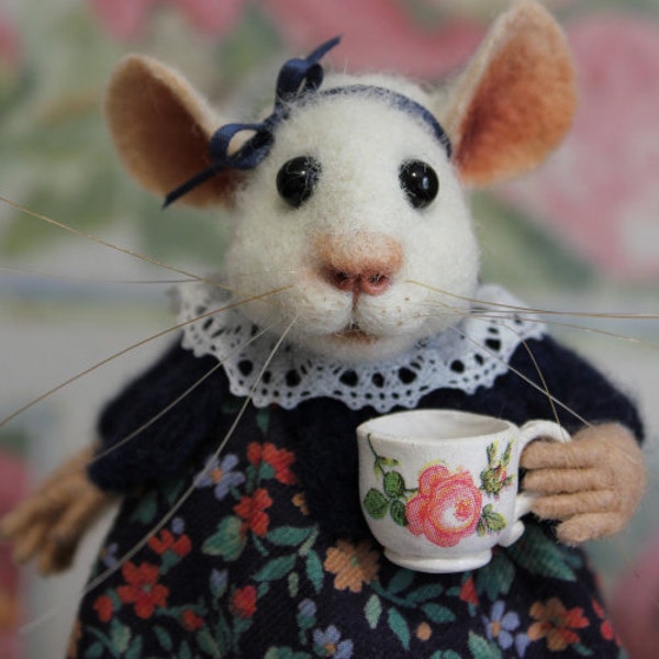 Angel Figurine, Mouse With Wings, Christmas Decoration, Needle Felted ...