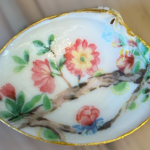 Botanical Butterfly Decoupage Whelk Conch Shell - Etsy